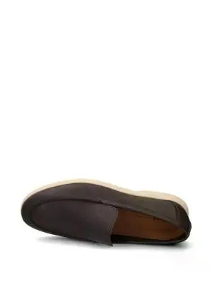 FRAU Deconstructed Leather Loafers - Brown