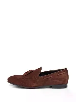 FRAU Tassel Suede Loafers - Brown