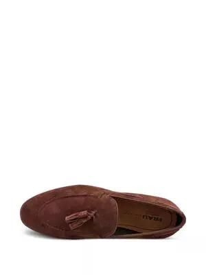 FRAU Tassel Suede Loafers - Brown