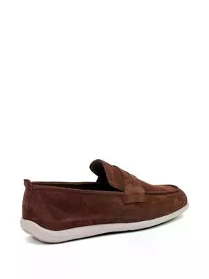 FRAU Square-toe Suede Loafers