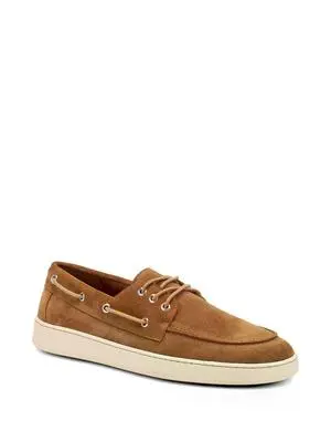 FRAU Suede Boat Shoes - Brown