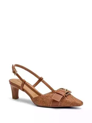 FRAU Slingback Buckle Pumps - Brown