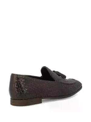 FRAU Woven Loafers With Tassel - Brown