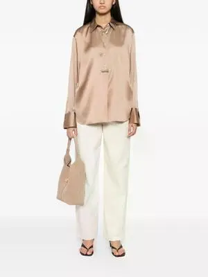 Brunello Cucinelli Long-sleeve Silk-blend Blouse