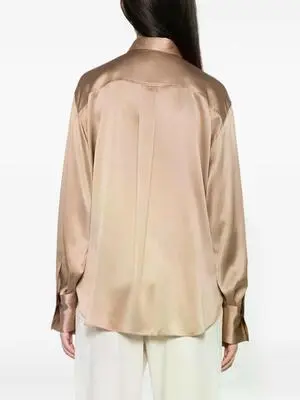 Brunello Cucinelli Long-sleeve Silk-blend Blouse