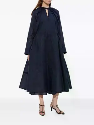 JIL SANDER Crew-neck Midi Dress - Blue