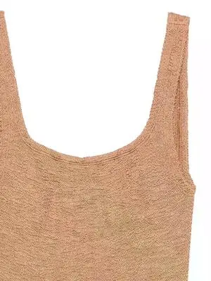Hunza G Crinkle-effect Swimsuit - Neutrals