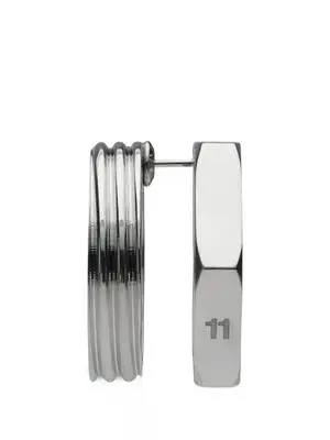 MAISON MARGIELA Bolt & Nut Cutout Earrings - Silver