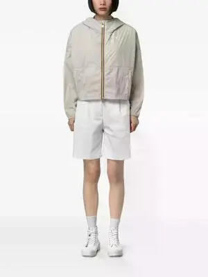 K-WAY Zip-up Cropped Jacket - Neutrals