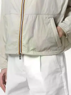 K-WAY Zip-up Cropped Jacket - Neutrals