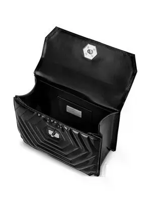 Philipp Plein Medium Superheroin Leather Handle Bag