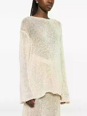 Khaite Davet Open-knit Top - Brown