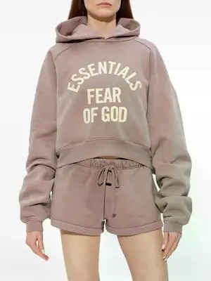 Fear Of God Logo-print Hoodie - Neutrals