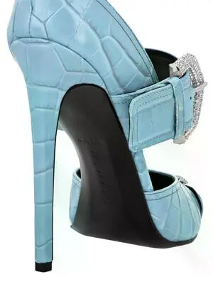 Philipp Plein Crocodile-embossed Pumps
