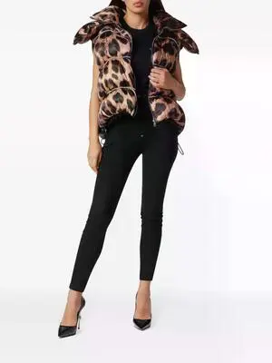 Philipp Plein Leopard-print Quilted Down Gilet
