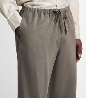 FRAME Wool Easy Wide-leg Trousers