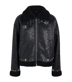 MOTHER Beaded Strappy Brrly Jacket