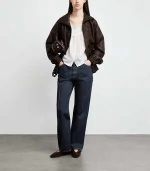 Ulla Johnson Agatha Pintuck Straight Jeans