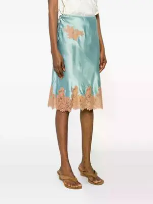 DÔEN Elowette Lace-trim Midi Skirt