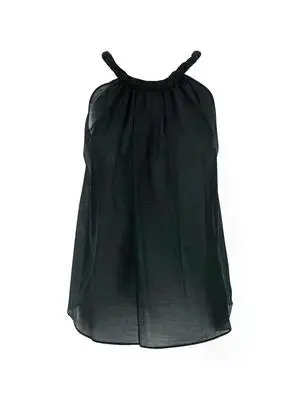 SEMICOUTURE Braided-neck Gathered Top
