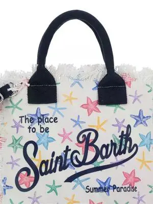 MC2 SAINT BARTH Colette Starfish-print Frayed Tote Bag