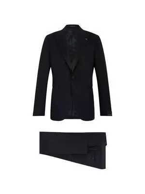 Tagliatore Peak-lapel Single-breasted Suit - Blue