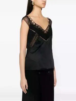 TOM FORD Lace-trim Satin Top