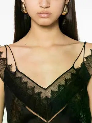 TOM FORD Lace-trim Satin Top
