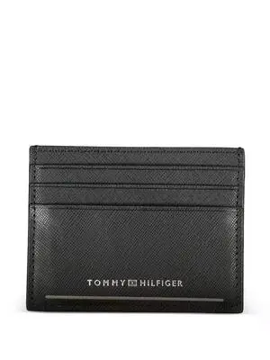Tommy Hilfiger Logo-lettering Leather Cardholder - Black