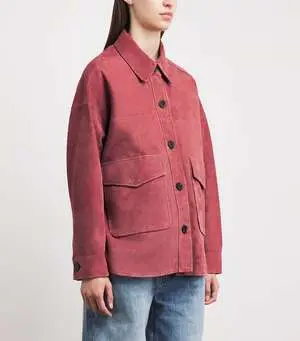 ARMA Lamb Suede Kaylee Shacket - Pink