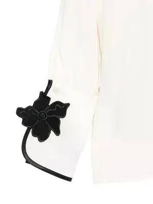 SIMONA CORSELLINI Floral-appliqué Blouse