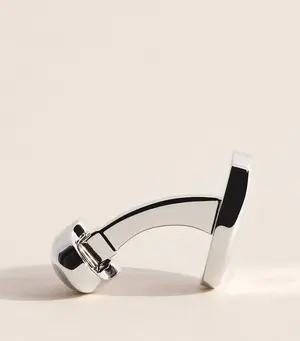 BABETTE WASSERMAN LONDON Rhodium-plated Gatsby Wheel Cufflinks