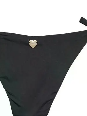 TWINSET Heart-plaque Side-tie Bikini Bottoms - Black