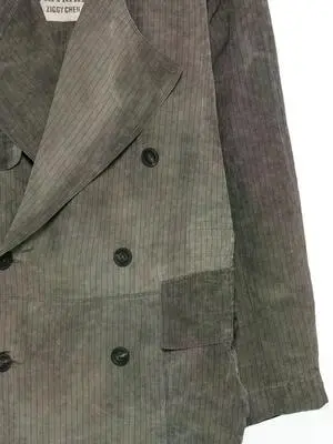 ZIGGY CHEN Double-breasted Pinstripe Coat