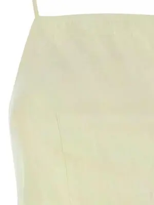 SEMICOUTURE Cut-out Spaghetti Strap Top - Yellow