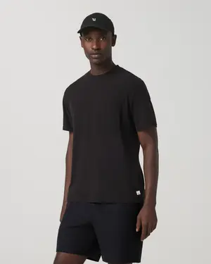 Vuori Short Sleeve Micro Waffle T-shirt Relaxed Fit - Black