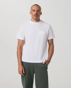 Vuori Short Sleeve Micro Waffle T-shirt Relaxed Fit - White