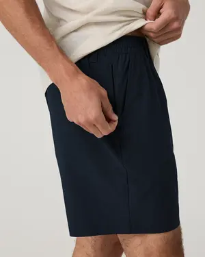 Vuori Aim Elastic Waist 7 Shorts - Navy Houndstooth Lt