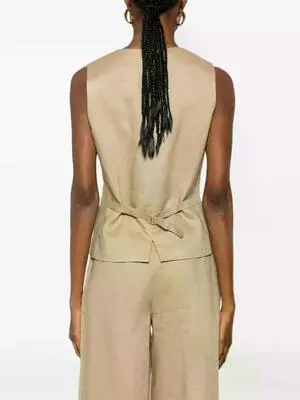 Max Mara Carnet V-neck Waistcoat - Neutrals