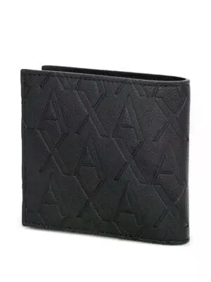 Armani Exchange Monogram-embossed Bi-fold Wallet