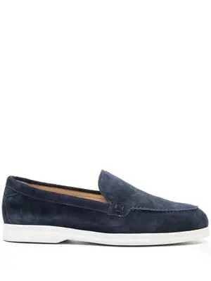 DOUCAL'S Almond-toe Suede Loafers - Blue