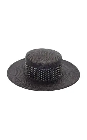 MAINS DE VAPEUR Canotier Sun Hat - Black