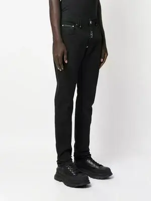 Philipp Plein Hexagon Mid-rise Slim-cut Jeans