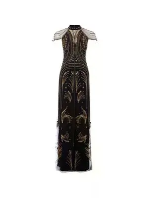 TEMPERLEY LONDON Serayha Bead-embellished Gown - Black