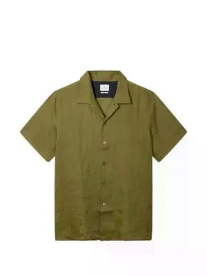 Paul Smith Casual-fit Piece-dyed Linen Shirt - Green