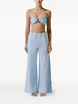 BAOBAB Wayra Elastic-waistband Palazzo Pants - Blue