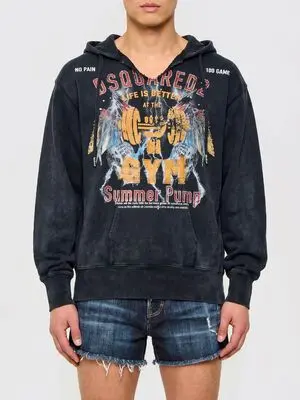 Dsquared2 Graphic Print Hoodie - Charcoal