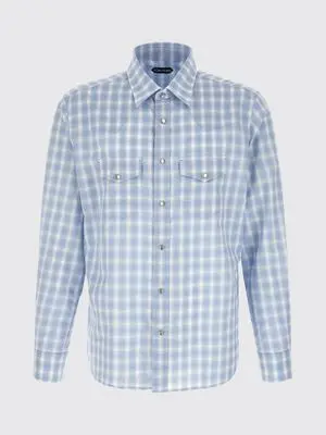 TOM FORD Check Cotton And Linen Casual Shirt