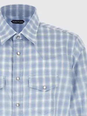 TOM FORD Check Cotton And Linen Casual Shirt