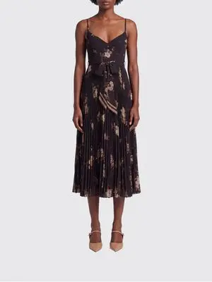 Zimmermann Floral Print Pleated Midi Dress
